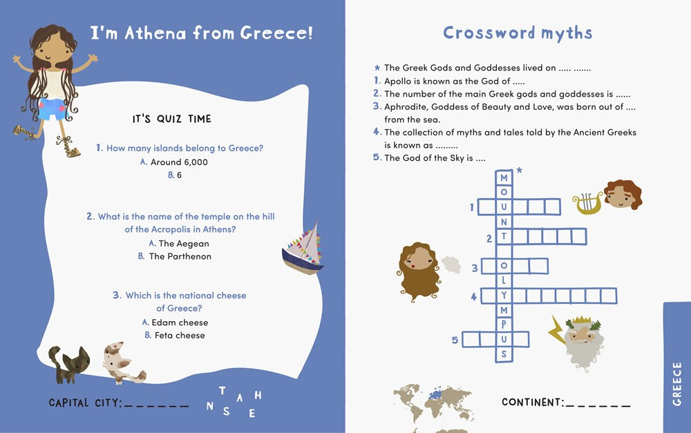Around the World Activity Book : Explore 30 countries with quizzes, ac ...